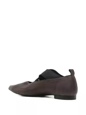 UMA WANG Criss-cross Leather Pumps - Brown