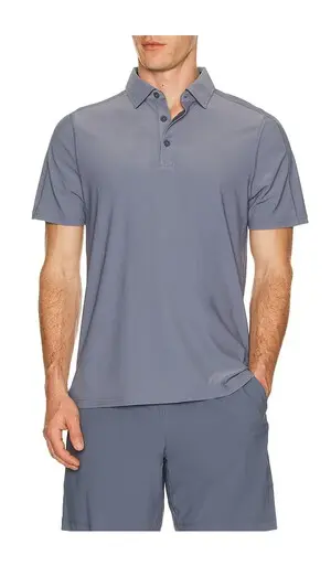RHONE Regatta Pique Polo - Blue