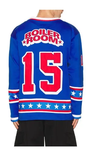 BOILER ROOM Graphic Hockey Jersey - Blue