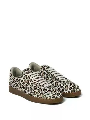 MSGM Leopard Print Lace-up Sneakers