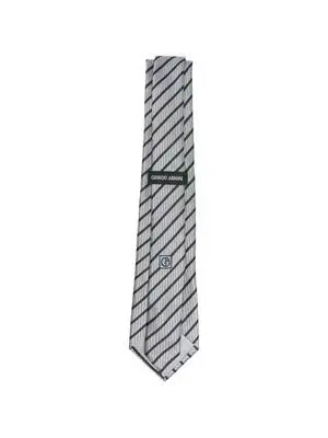 Giorgio Armani Striped Neck Tie - Grey
