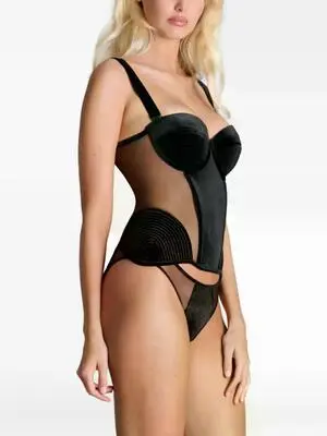 MAISON CLOSE Lace-up Panelled Corset