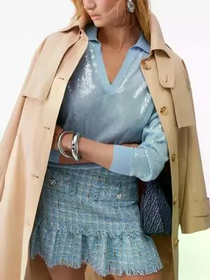 Liu Jo Sequin V-neck Sweater - Blue