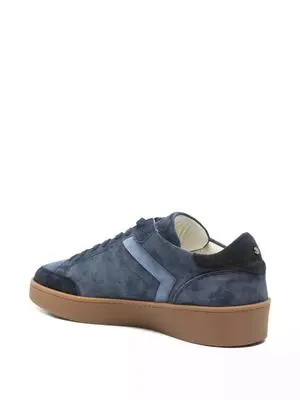 Canali Suede Panelled Round Toe Lace-up Sneakers