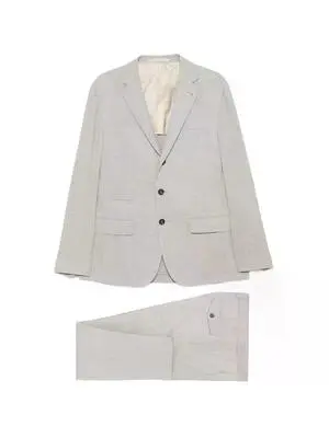 Eleventy Button Suit - Grey