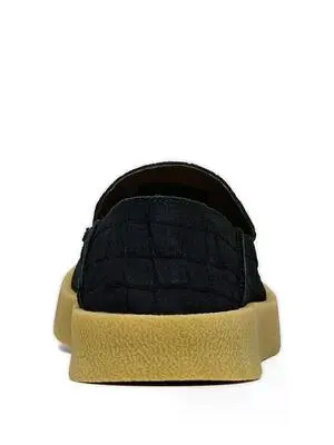 HIDE&JACK Crocodile-effect Slip-on Sneakers - Black