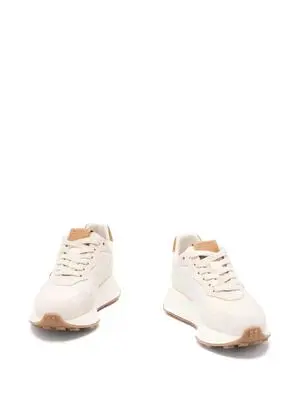 Hogan H641 Logo-detail Leather Sneakers - Neutrals
