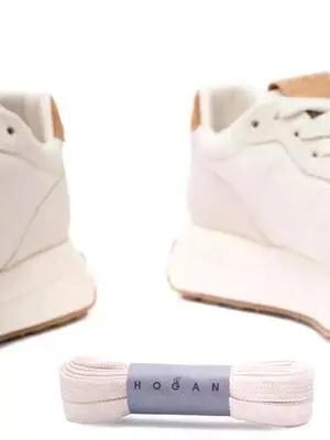 Hogan H641 Logo-detail Leather Sneakers - Neutrals