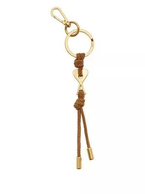 AMI Paris De Coeur Logo Charm Keyring - Gold