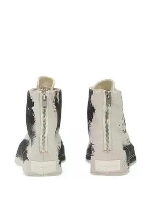 Y3 Splash Print High Top Sneakers - Neutrals
