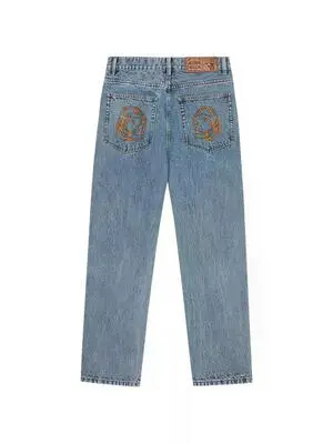 BILLIONAIRE BOYS CLUB Straight Leg Jeans With Graphic Print