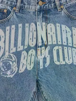 BILLIONAIRE BOYS CLUB Straight Leg Jeans With Graphic Print