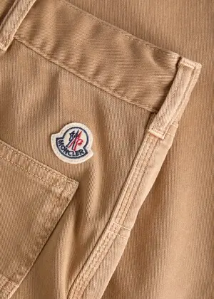 Moncler Straight-leg Cotton Trousers - Tan