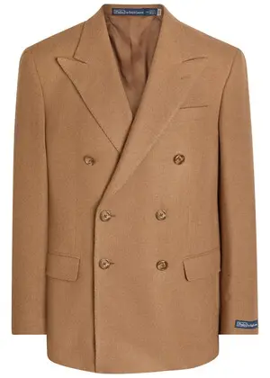 Polo Ralph Lauren Double-breasted Hair Blazer - Camel