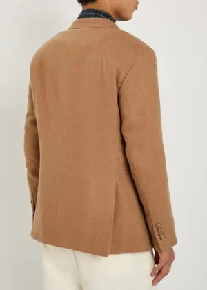 Polo Ralph Lauren Double-breasted Hair Blazer - Camel