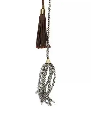 Antonelli Firenze Tasseled Beaded Necklace - Silver