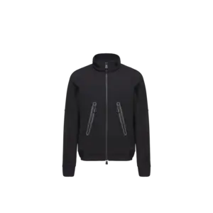 Moncler Logo Zip-up Sweatshirt - Black