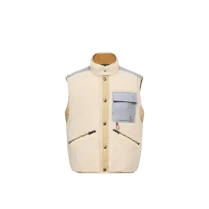 Moncler Teddy & Chambray Gilet - Beige