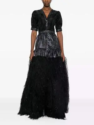 MIAU BY CLARA ROTESCU Button Maxi Dress