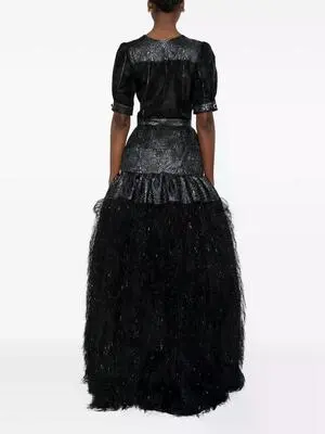 MIAU BY CLARA ROTESCU Button Maxi Dress