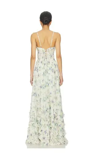 V. CHAPMAN Carmen Gown - Blue