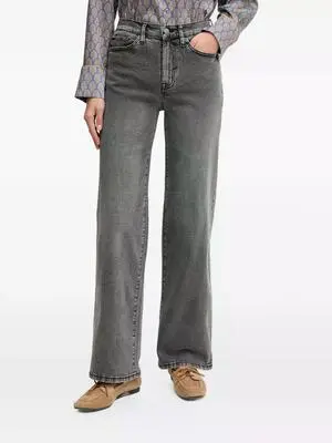 Dkny Acid-wash Wide-leg Jeans