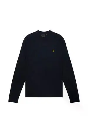 LYLE & SCOTT Logo-patch Lambswool Sweater - Blue