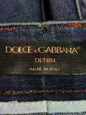 Dolce & Gabbana Embellished High-waisted Straight-leg Jeans
