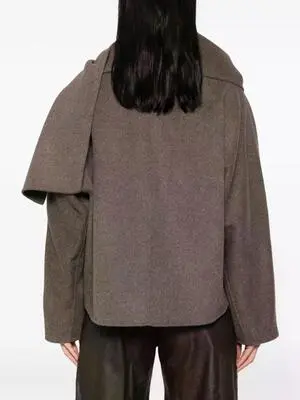 Max Mara Scarf-detail Button-up Jacket
