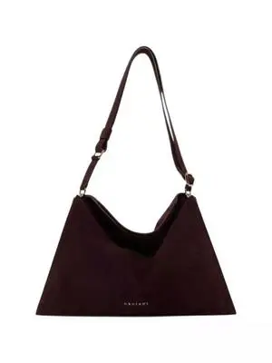 Orciani Midi Trinity Suede Logo-plaque Shoulder Bag