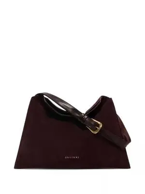 Orciani Midi Trinity Suede Logo-plaque Shoulder Bag
