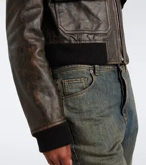 Fendi Shearling-trimmed Leather Jacket
