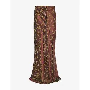 Dries Van Noten Serylo Printed Woven Maxi Skirt - Rust