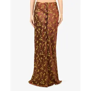 Dries Van Noten Serylo Printed Woven Maxi Skirt