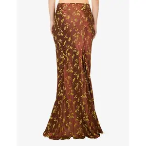 Dries Van Noten Serylo Printed Woven Maxi Skirt