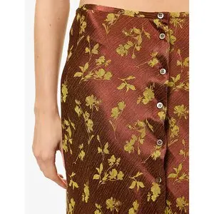 Dries Van Noten Serylo Printed Woven Maxi Skirt