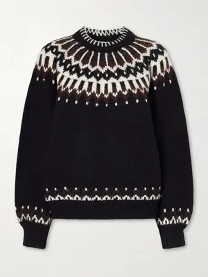 DÔEN Field Fair Isle Wool-blend Sweater