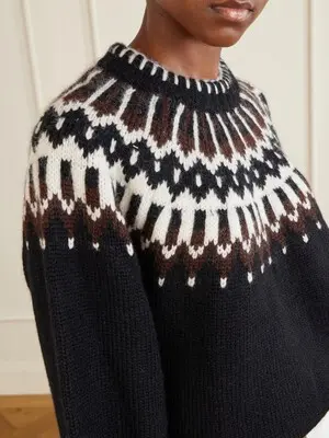 DÔEN Field Fair Isle Wool-blend Sweater