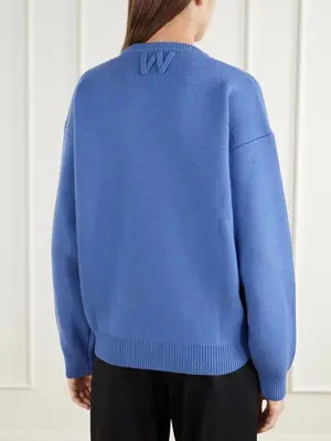 WILLY CHAVARRIA Logo-embroidered Wool Sweater