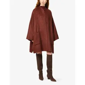 Max Mara Cape Alpaca And Wool Coat