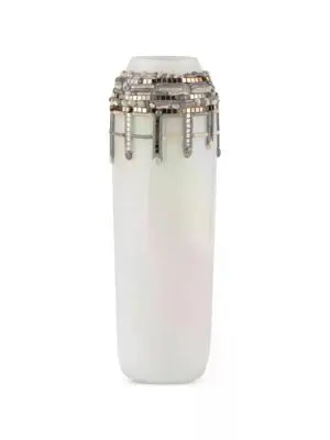 ENZO DE GASPERI Embellished Cylindrical Vase - White