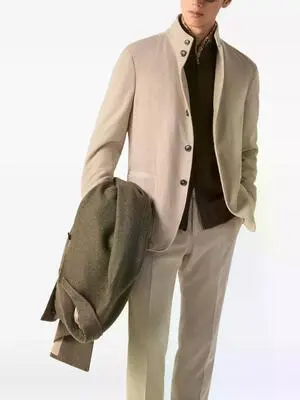 Zegna Light-taupe Royal Cord Il Conte Jacket - Neutrals