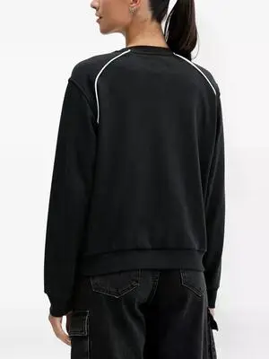 CONVERSE Logo-embroidered Piping-detail Sweatshirt