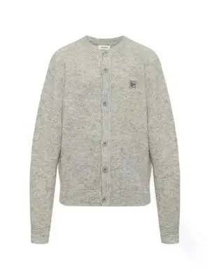 American Vintage Logo-patch Cardigan - Grey