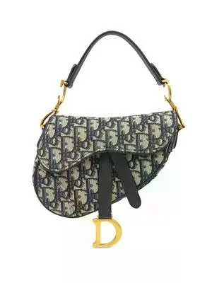 Dior 2000-2026 Mini Oblique Canvas Saddle Bag Satchel