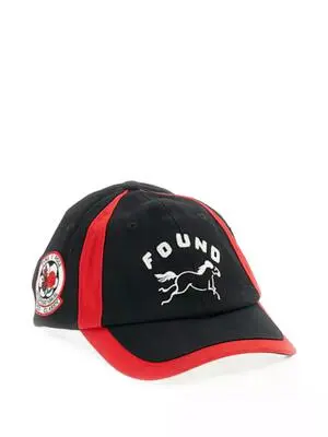 FOUND Logo-embroidered Panelled Baseball Cap - Black