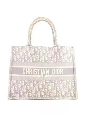 Dior Book Oblique Canvas Medium Tote Bag - Grey