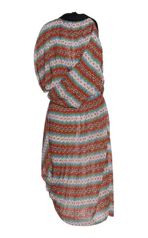 Dries Van Noten Duneggio Draped Midi Dress - Multi