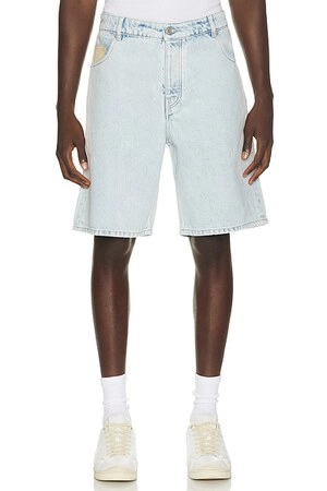 Drole De Monsieur Denim Shorts - Light Blue