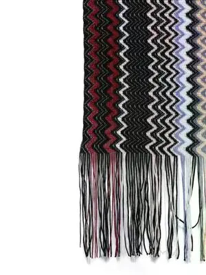Missoni Zigzag-knit Fringed Scarf